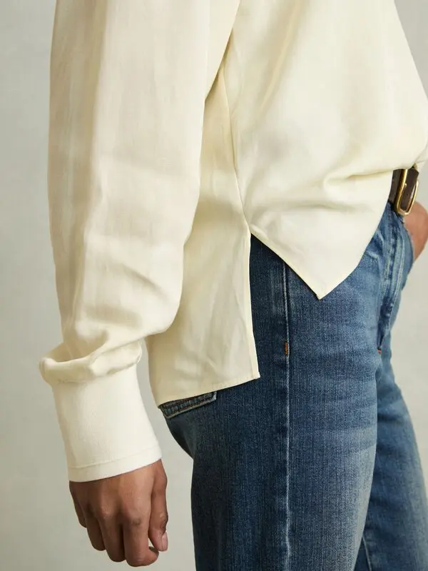 REISS Isobel Open-collar Shirt