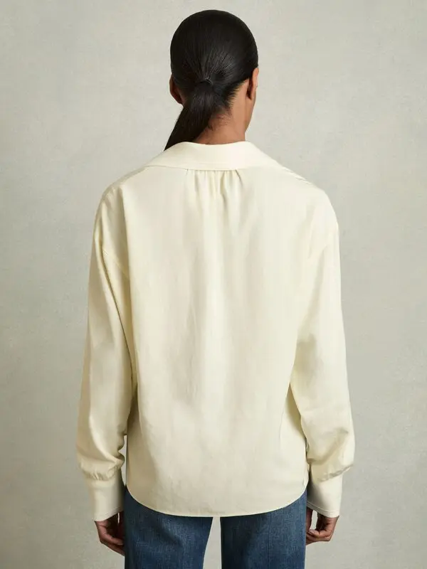 REISS Isobel Open-collar Shirt