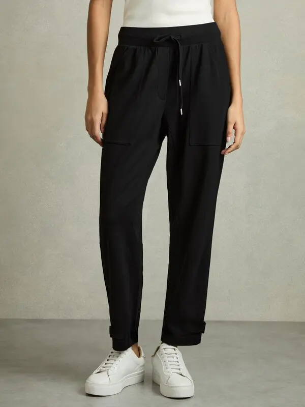 REISS Alexi Drawstring Tapered Jersey Joggers
