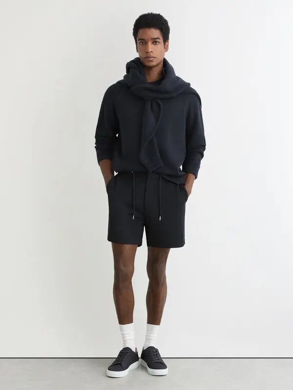 REISS Textured Drawstring Shorts
