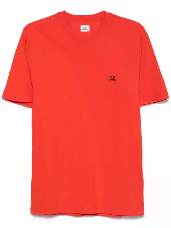 C.P. COMPANY Logo-embroidered T-shirt - Red