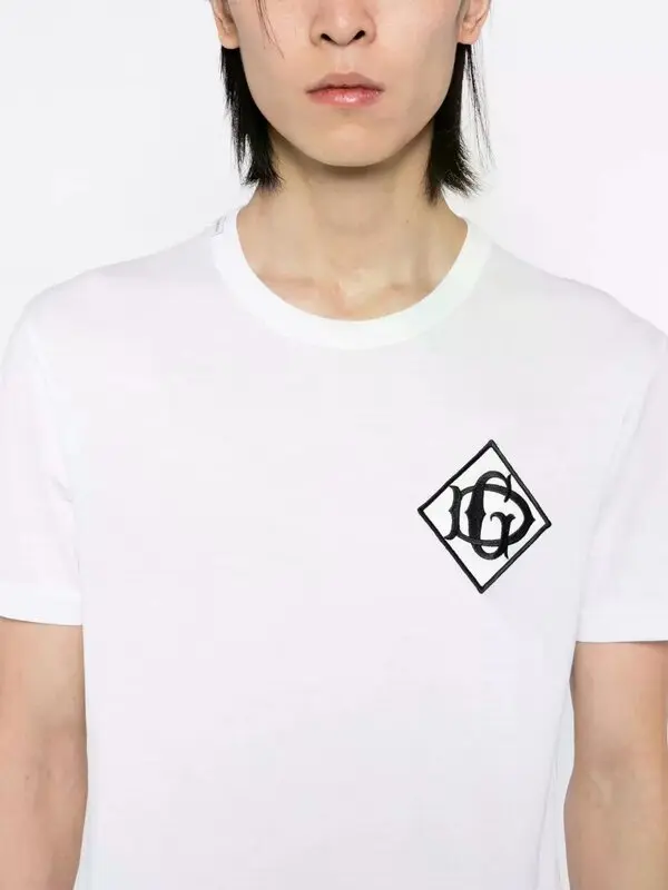 希少✨DOLCE & GABBANA ホワイトバード ピケ ポロTシャツ 50 Cotton T-shirt with embroidery in White for Men | Dolce&Gabbana® US