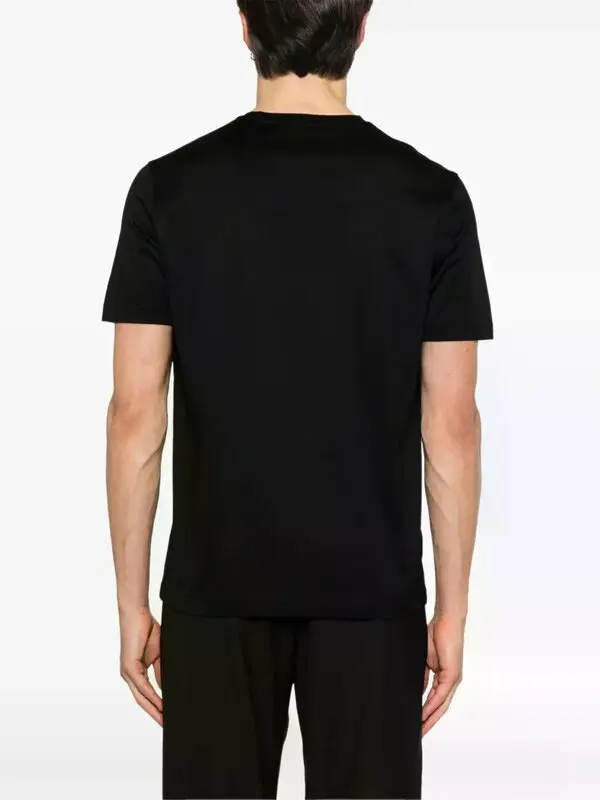 Corneliani Embroidered-logo T-shirt - Black