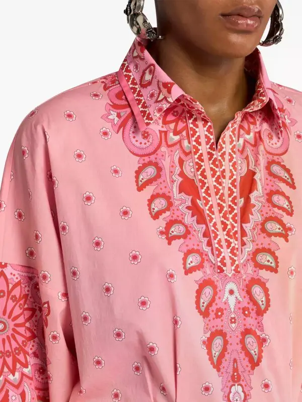 Etro Paisley-print Shirt Dress - Pink
