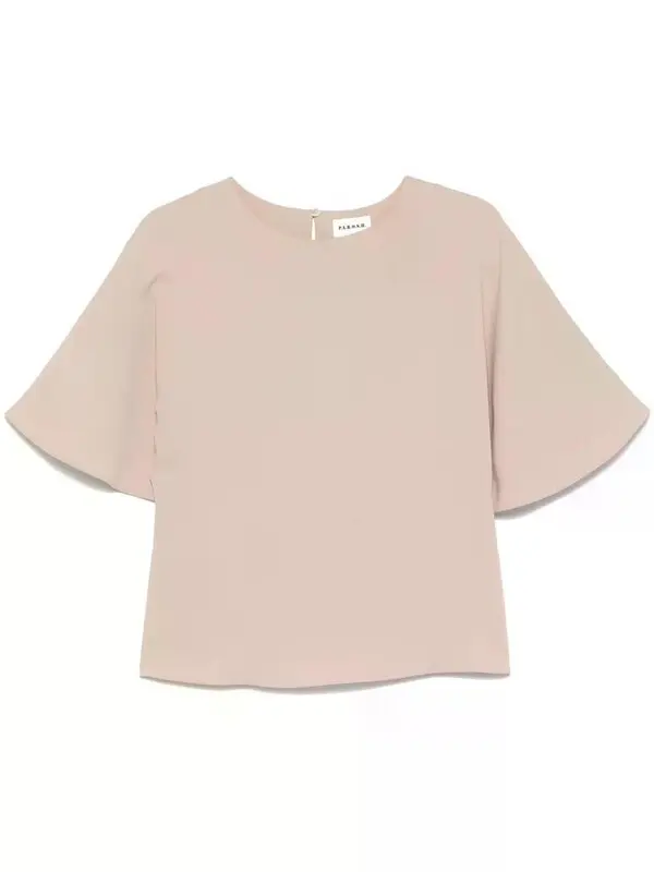 P.a.r.o.s.h Draped-sleeve Blouse - Neutrals