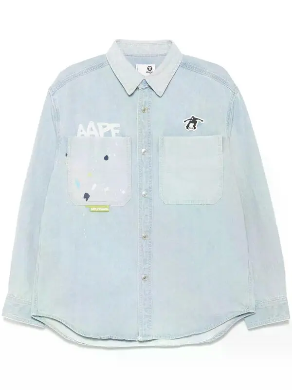 AAPE BY *A BATHING APE® Logo Long-sleeves Shirt