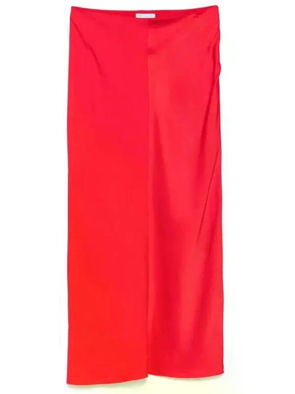 AMI Paris Satin Midi Skirt