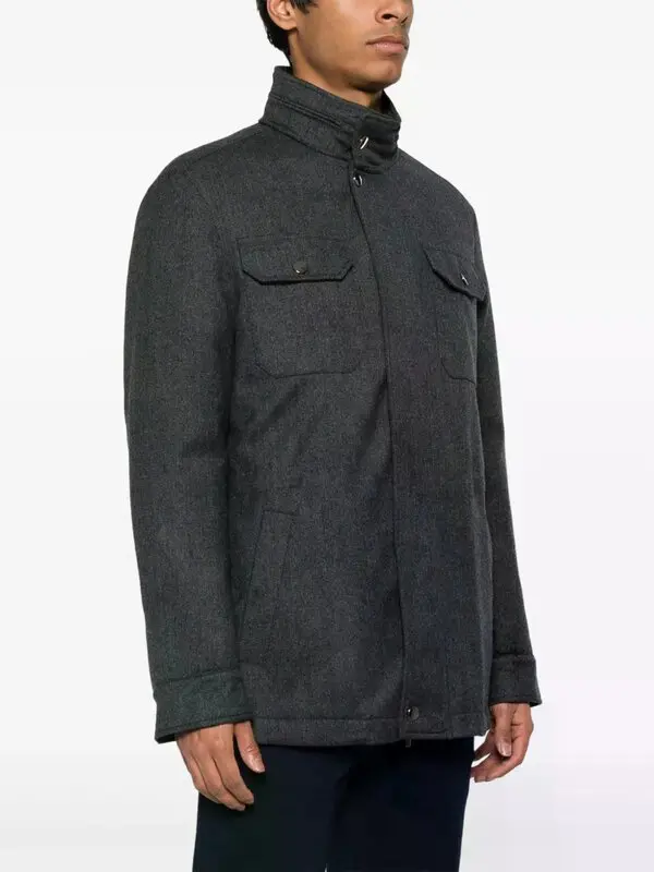Canali Wool Shirt Jacket