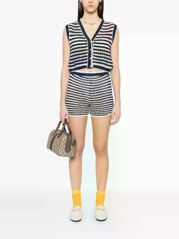 Palm Angels Striped Knit Vest