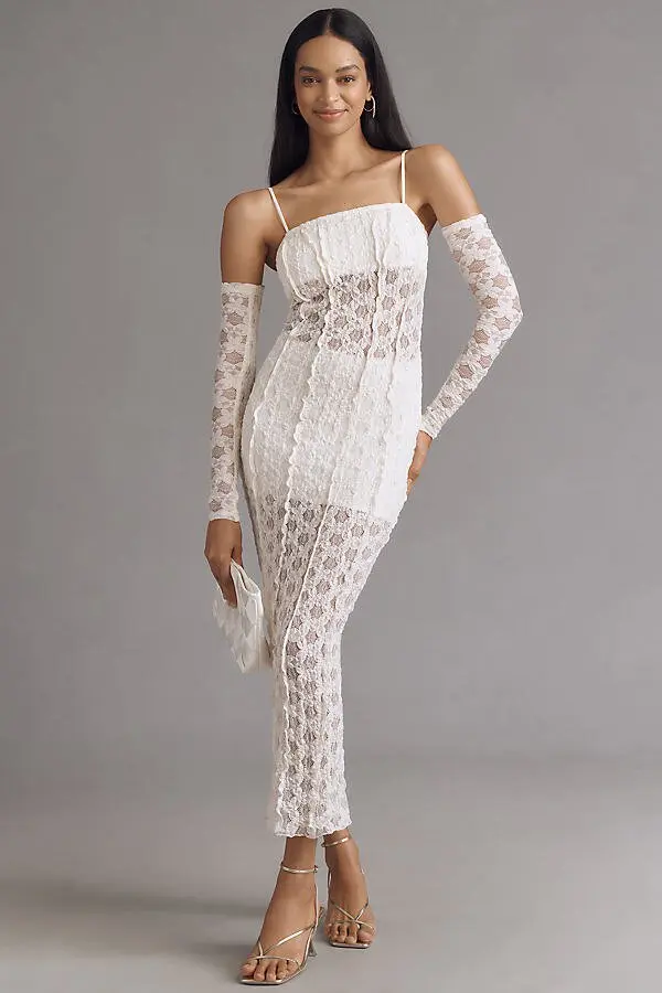 Foren Frida Lace Dress In White - 61% Off | Editorialist