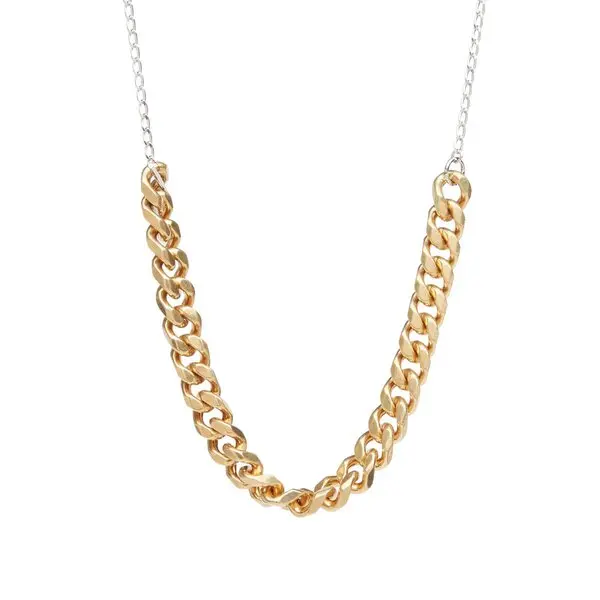 Dries Van Noten Split Chain Necklace - Old Brass