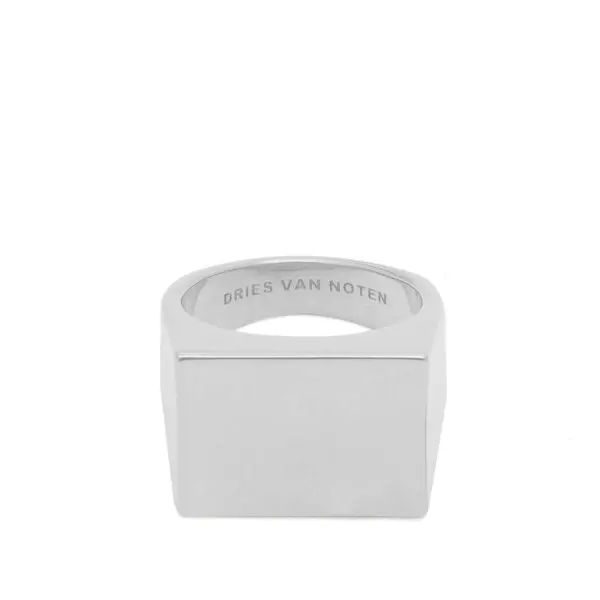 Dries Van Noten Square Signet Ring - Silver