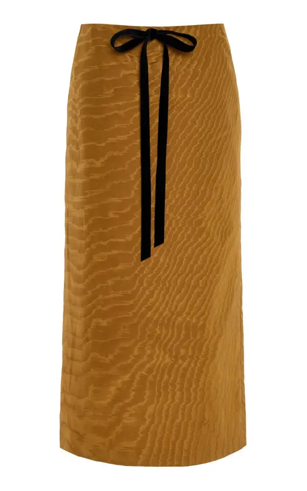 Rosie Assoulin Straight Pencil Skirt - Gold
