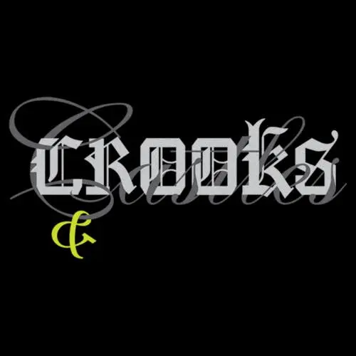 CROOKS & CASTLES Overlay Dark Logo Short Sleeve Graphic T-shirt - Black
