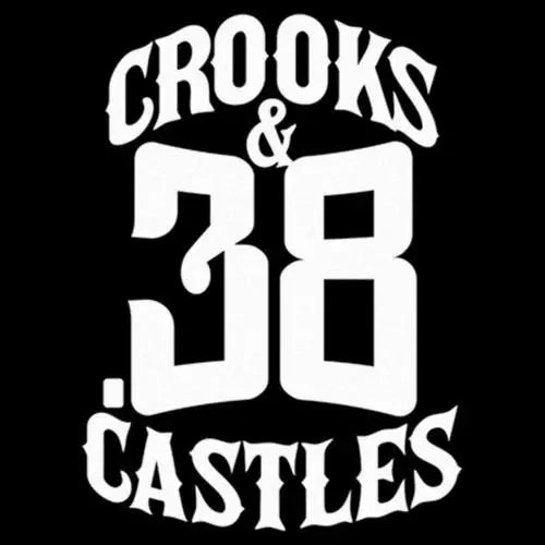 CROOKS & CASTLES Number White Logo Short Sleeve Graphic T-shirt - Black