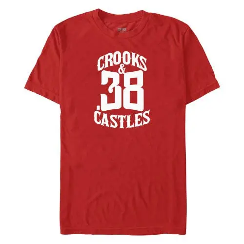 CROOKS & CASTLES Number White Logo Graphic T-shirt - Red
