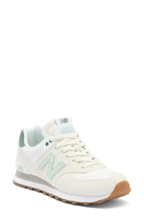 NEW BALANCE 574 Lace-up Sneakers - Sea Salt/ New Spruce