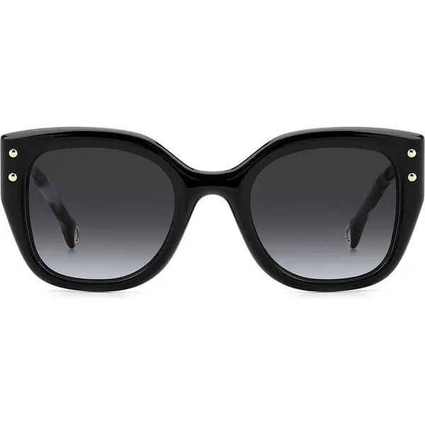 Carolina Herrera 51mm Square Sunglasses - Black/dark Grey Sf