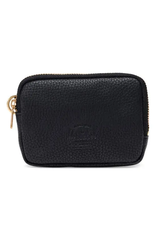 Herschel Supply Co. Oxford Faux Leather Zip Pouch - Black