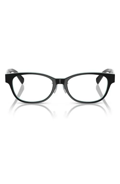 Tiffany & Co. 53mm Pillow Optical Eyeglasses - Black Blue