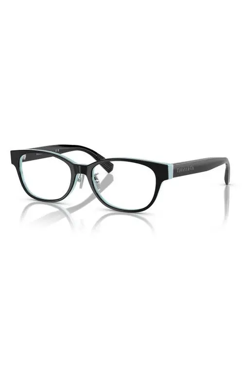 Tiffany & Co. 53mm Pillow Optical Eyeglasses - Black Blue