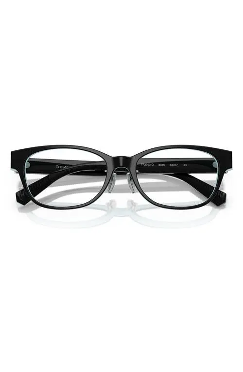 Tiffany & Co. 53mm Pillow Optical Eyeglasses - Black Blue