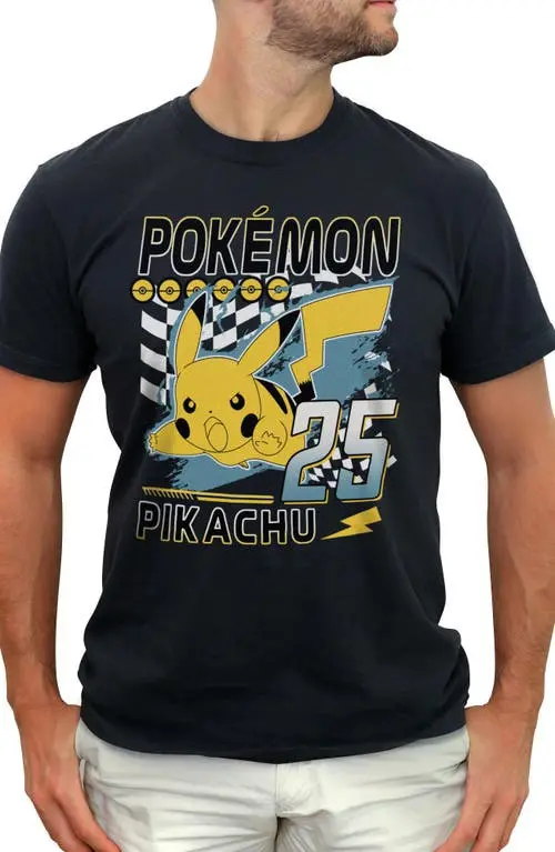 POKEMON Pikachu 25 Graphic T-shirt - Black