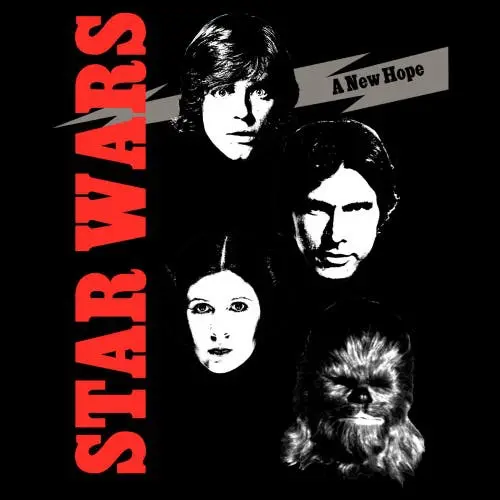 STAR WARS: A NEW HOPE Star Wars A New Hope Retro Faces Poster Graphic T-shirt
