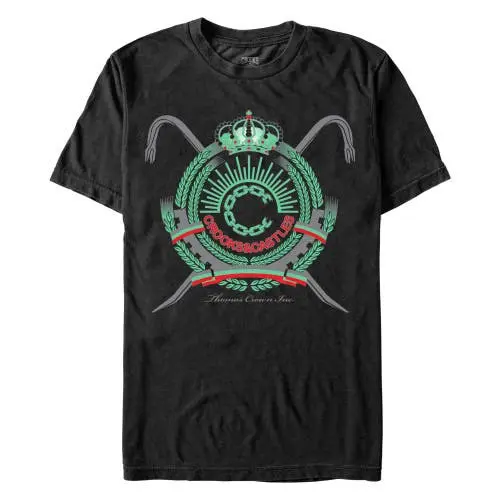 CROOKS & CASTLES Thomas Crown Inc. Green Coat Of Arms Graphic T-shirt - Black