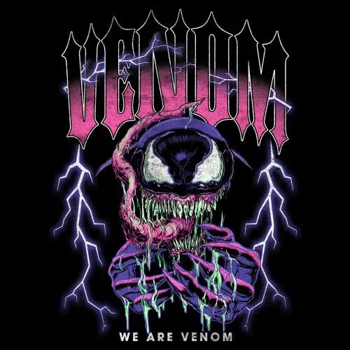 MARVEL: VENOM Marvel Venom We Are Venom Lightning Graphic T-shirt