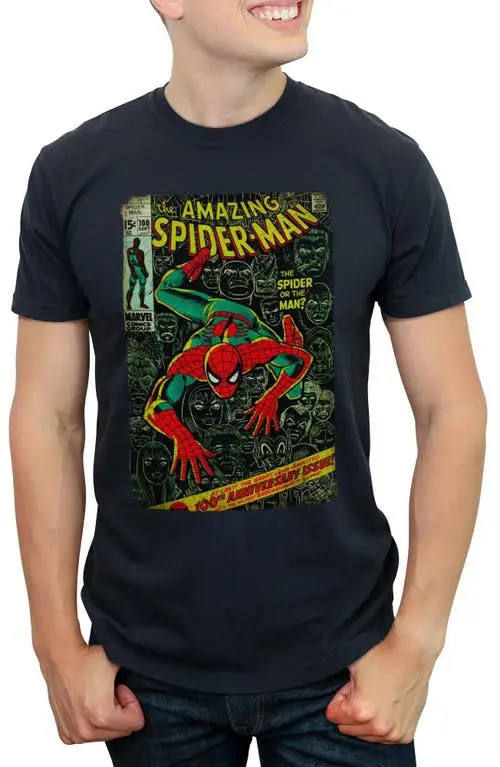 MARVEL: SPIDER-MAN Marvel Spider-man The Amazing Spider-man Classic Comic Book Cover Graphic T-shirt