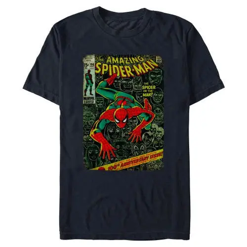MARVEL: SPIDER-MAN Marvel Spider-man The Amazing Spider-man Classic Comic Book Cover Graphic T-shirt