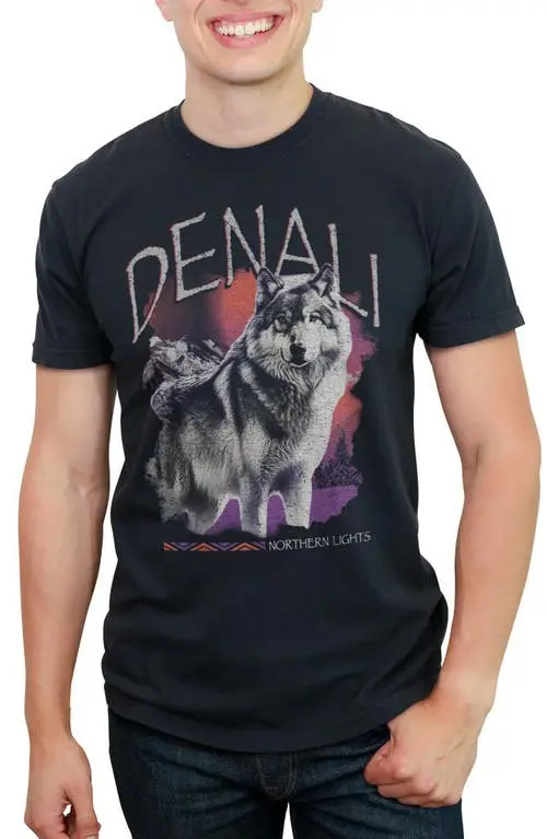 LOST GODS Denali Wolf Short Sleeve Graphic T-shirt
