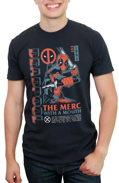 MARVEL The Merc With A Mouth 1991 Poster Short Sleeve Graphic T-shirt - Black