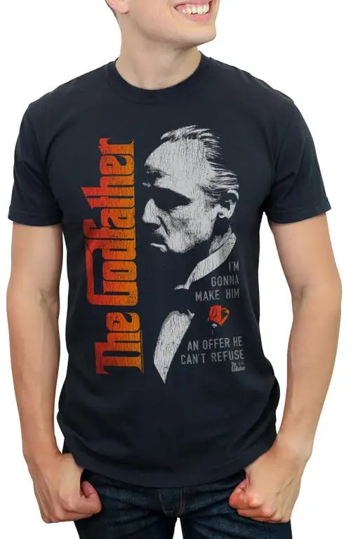 THE GODFATHER Distressed Offer Quote Graphic T-shirt
