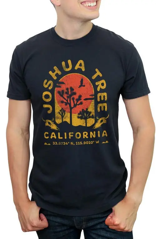 LOST GODS Joshua Tree California Distressed Graphic T-shirt