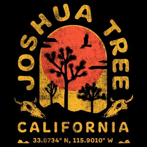 LOST GODS Joshua Tree California Distressed Graphic T-shirt