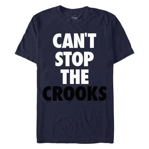 CROOKS & CASTLES Can't Stop The Crooks Black Graphic T-shirt - Navy Blue