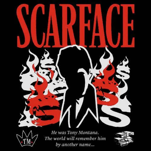 SCARFACE The World Will Remember Him Silhouette Graphic T-shirt