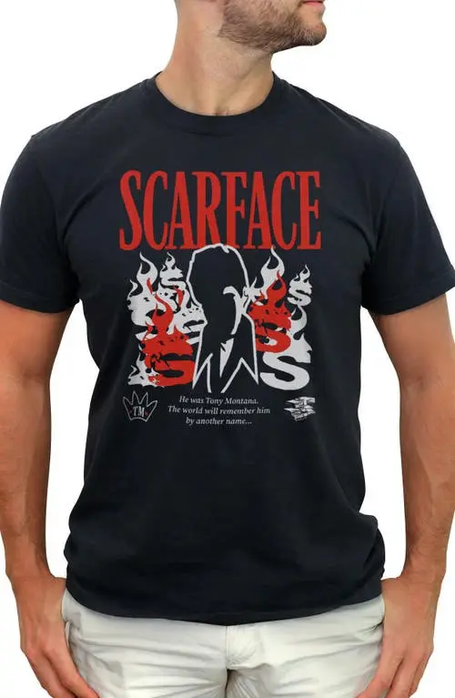 SCARFACE The World Will Remember Him Silhouette Short Sleeve Graphic T-shirt