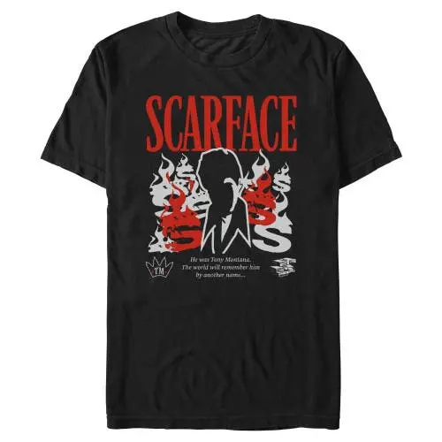 SCARFACE The World Will Remember Him Silhouette Short Sleeve Graphic T-shirt