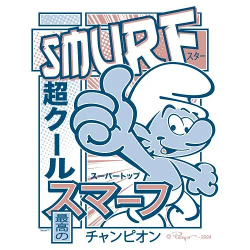 THE SMURFS Thumbs Up Poster Short Sleeve Graphic T-shirt