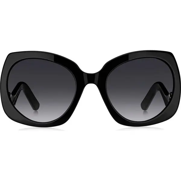 Marc Jacobs 57mm Butterfly Sunglasses - Black/ Dark Grey Sf