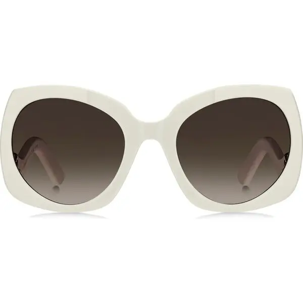 Marc Jacobs 57mm Butterfly Sunglasses - Ivory/ Brown Sf