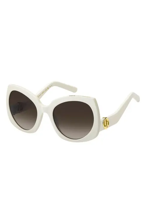 Marc Jacobs 57mm Butterfly Sunglasses - Ivory/ Brown Sf