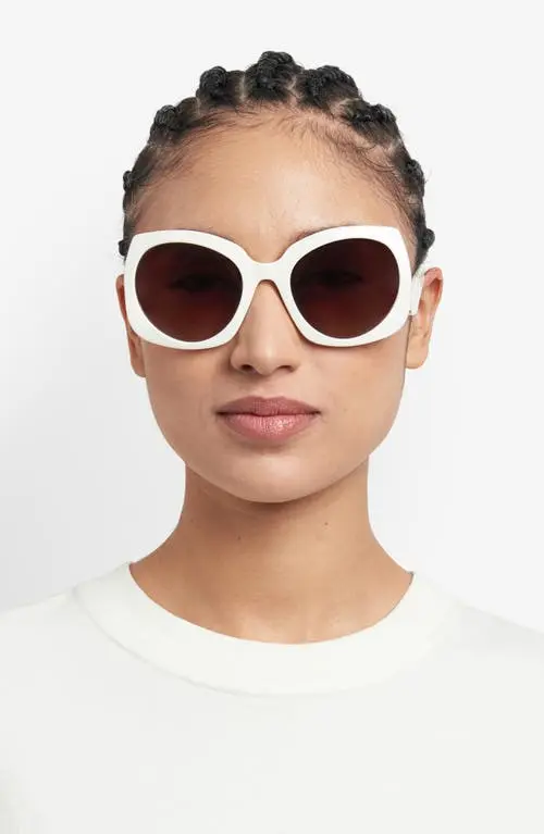 Marc Jacobs 57mm Butterfly Sunglasses - Ivory/ Brown Sf
