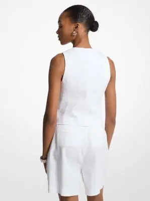 Michael Kors Linen-cotton Twill Vest