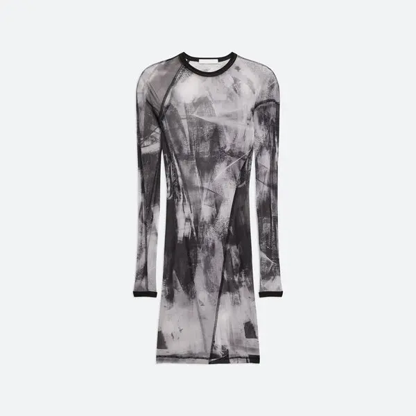 Helmut Lang Scribble Twisted Mini Dress