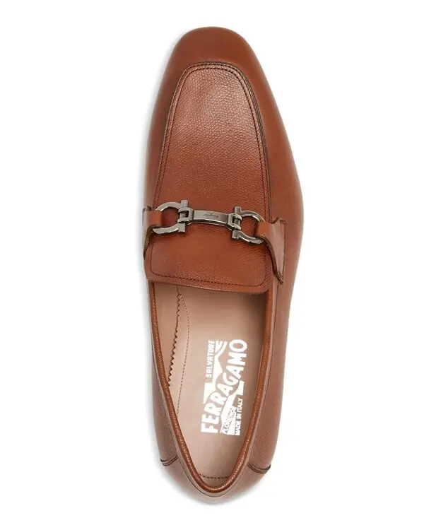 Salvatore Ferragamo Brown Leather Double-Bit Loafers salvatore ferragamo mens ree double gancini bit leather  main image 2