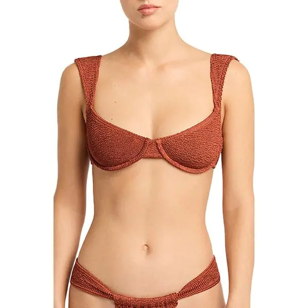 Bond Eye Georgia Balconette Underwire Bikini Top - Bronze Shimmer